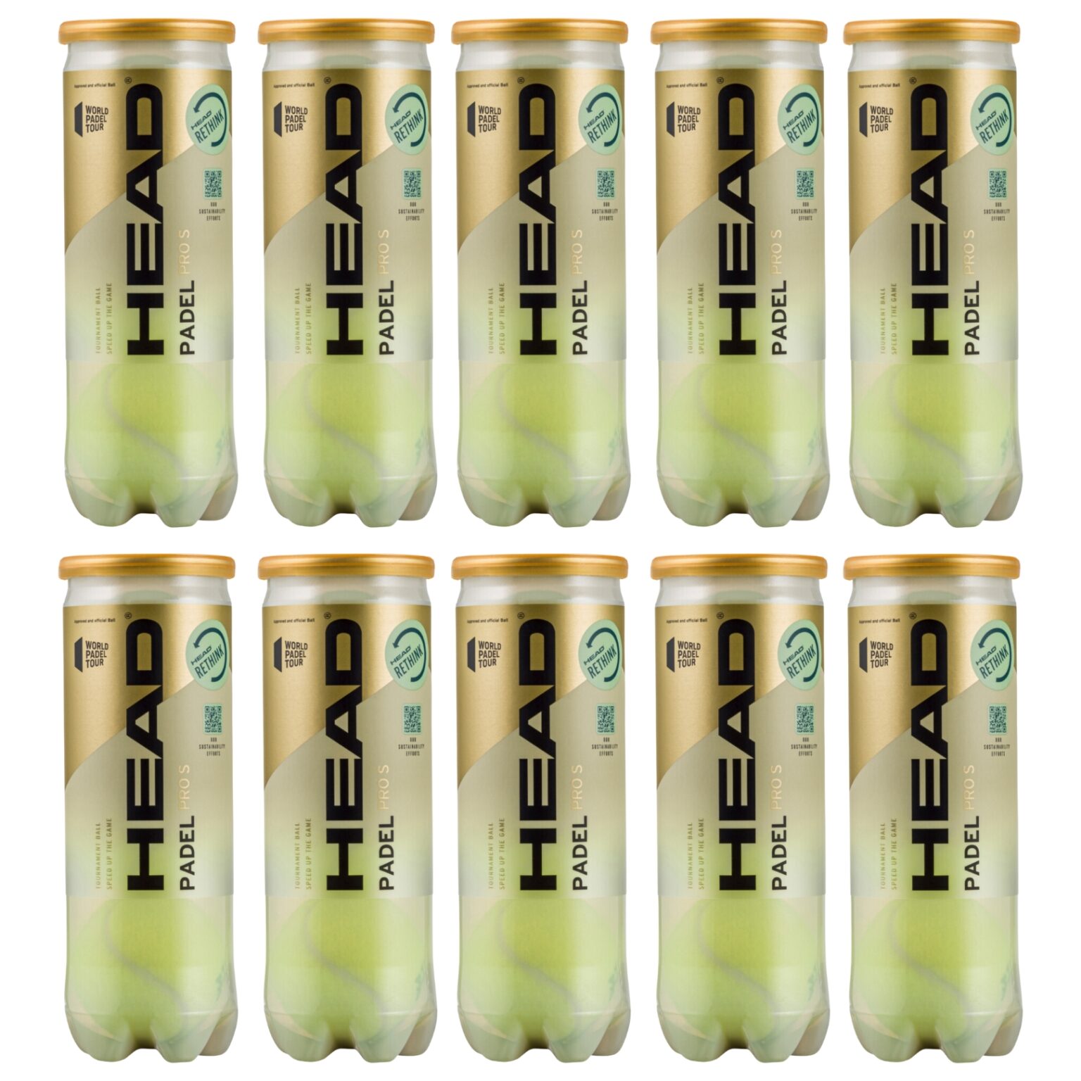 10x Head Padel Pro S | 10 rör Head Padelbollar → Köp!