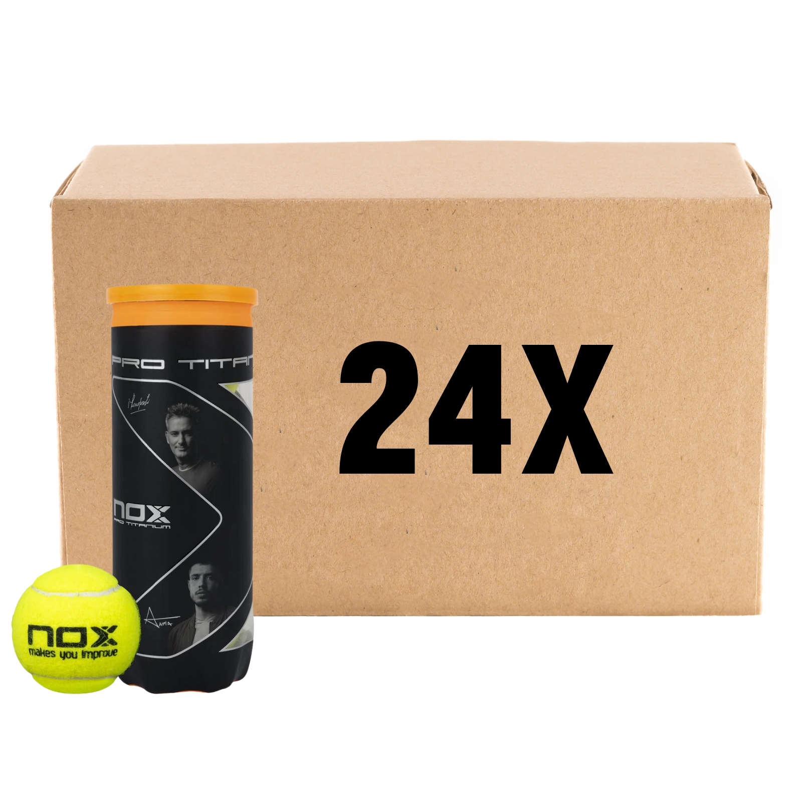 24x Nox Pro Titanium | 24x Nox padelbollar → Erbjudande
