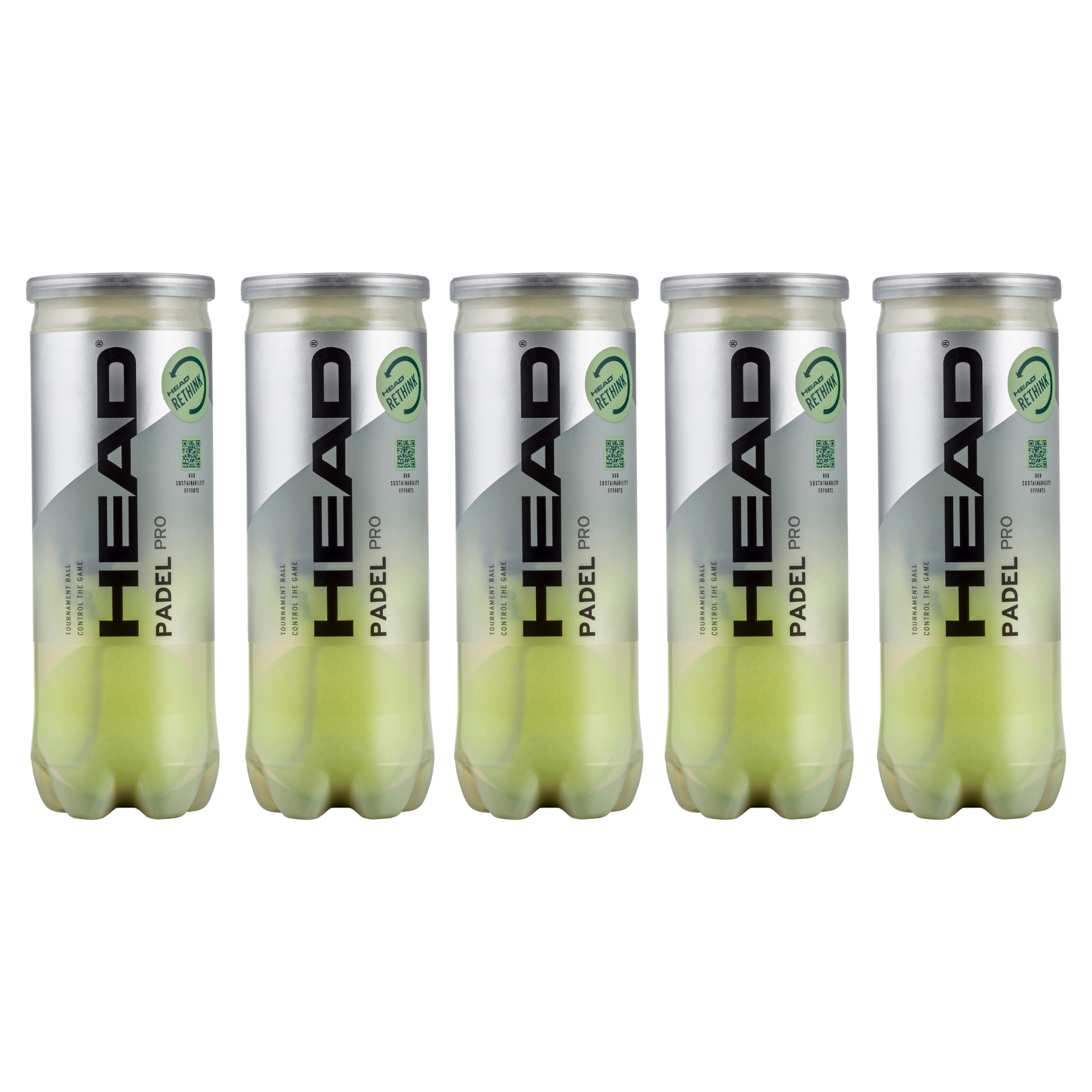 5x Head Padel Pro S | 5 rör Padelbollar → Mängdrabatt!