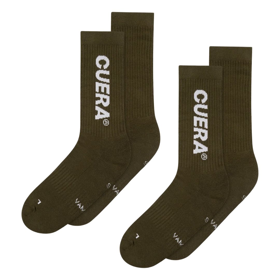 Cuera Padel Socks 2-Pack Army/White | Strumpor → Köp nu